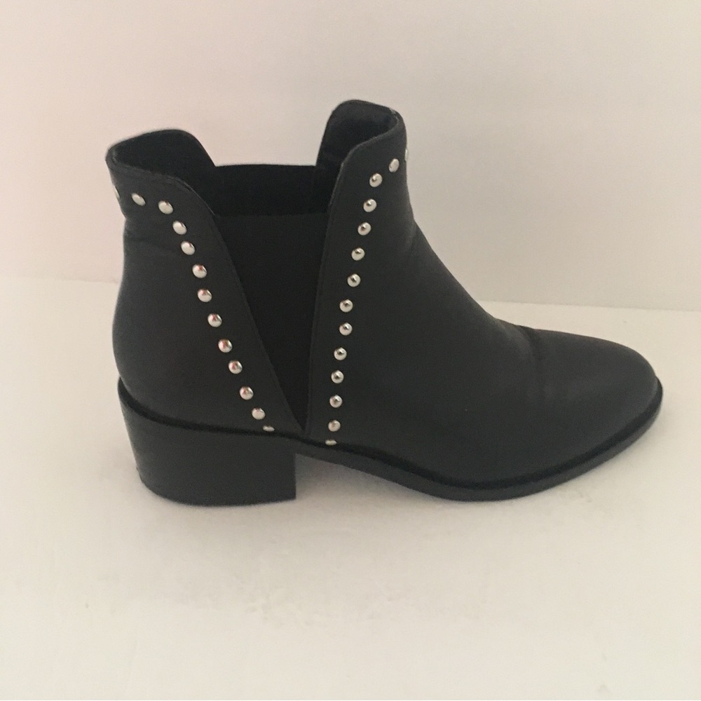 Steve Madden Cade Black Leather Boots - Gem